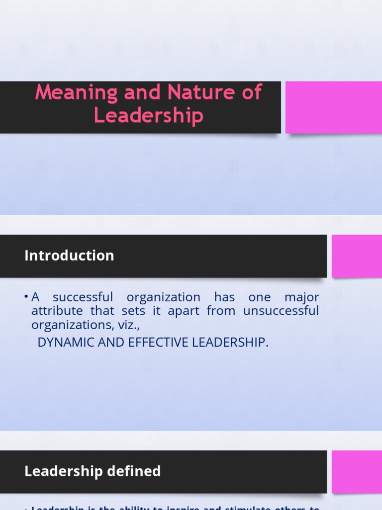 Nature of Leadership | PDF | Leadership | Disciplines