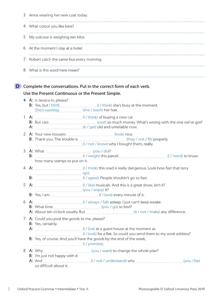 Present Simple+Present Continuous | PDF
