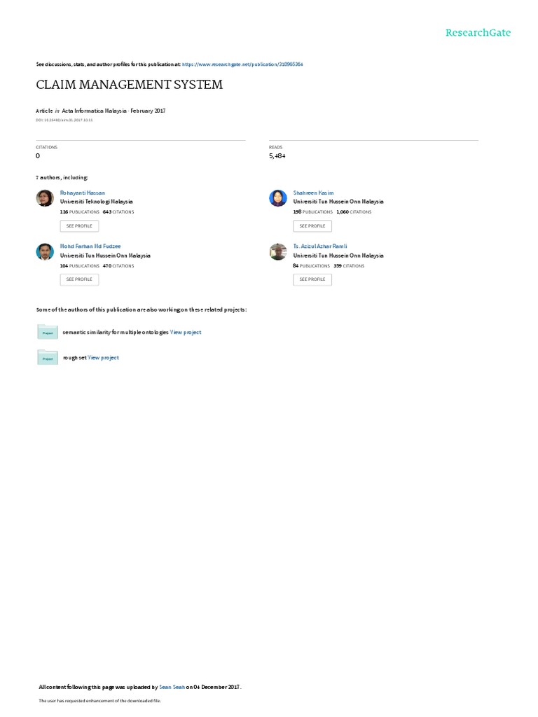Claim Management System Overview | PDF | Model–View–Controller | Use Case