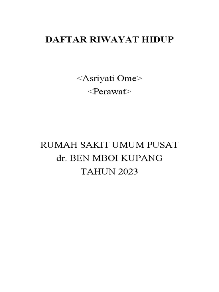 Daftar Riwayat Hidup Aty | PDF