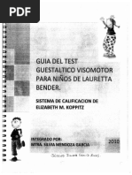 Test Tarjetas Bender para Imprimir | PDF