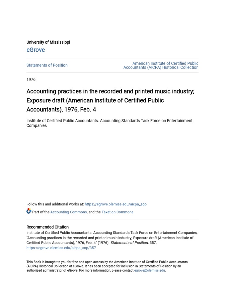 Accounting Practices in Music Industry | PDF | Royalty Payment | License