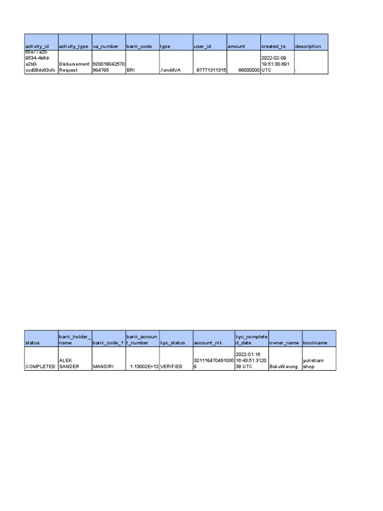 Financial Transaction Summary | PDF
