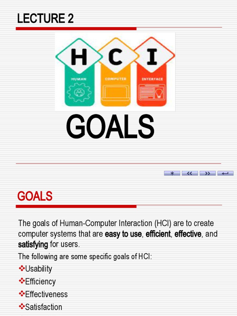 HCI Lecture 2 | PDF | Human–Computer Interaction | Usability HCI Lecture 2 | PDF | Human–Computer Interaction | Usability
