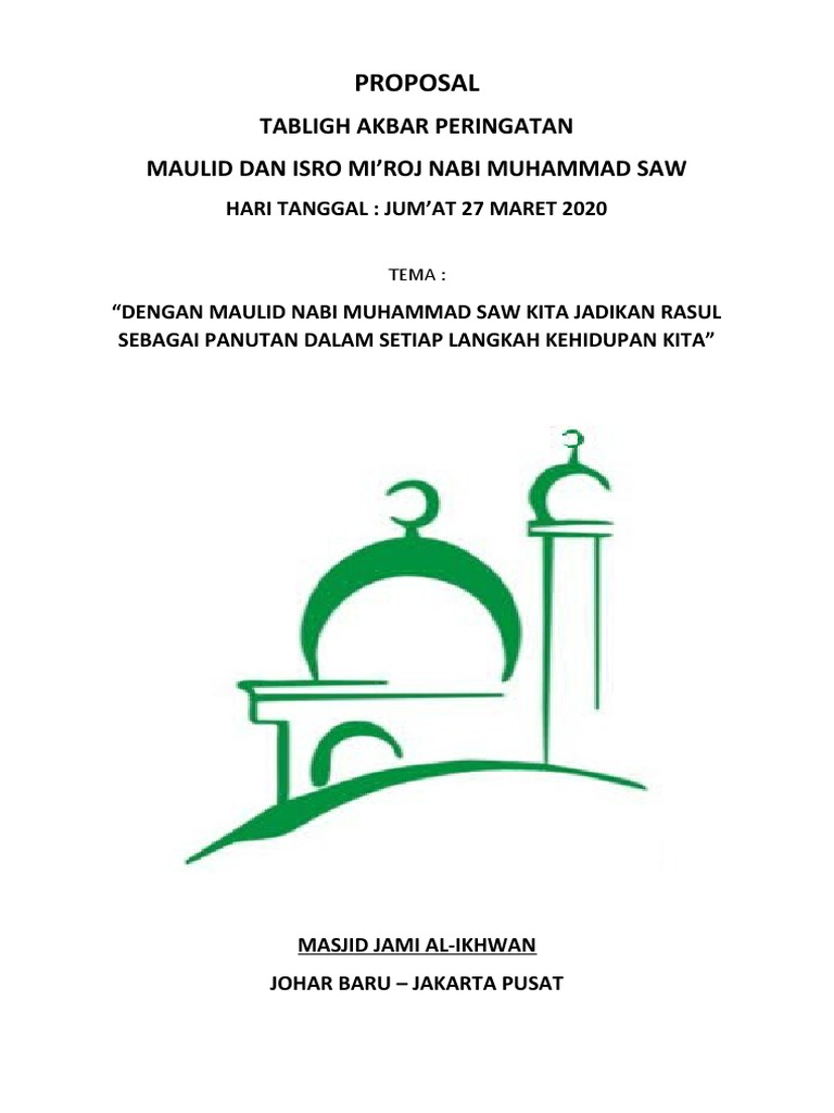 Proposal Masjid Al Ikhwan 2020 | PDF