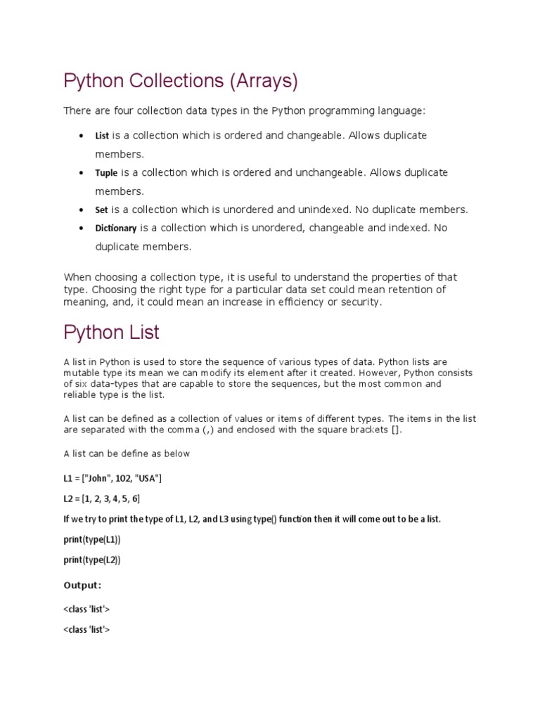 Python List | PDF | Control Flow | Computer Programming