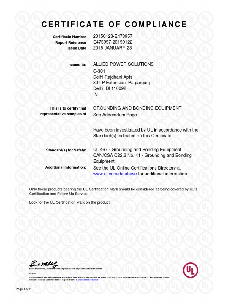 UL Listing For Copper Bonded Rods | PDF | Safety