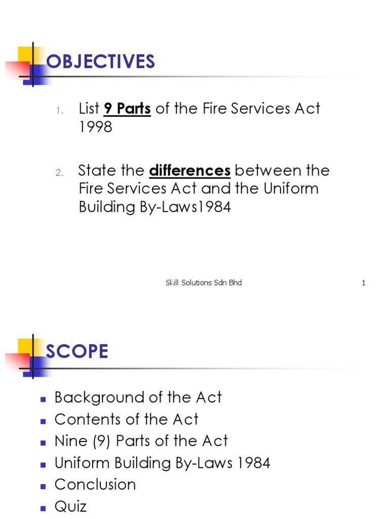 Fire Services Act & Building By-Laws | PDF | Fire Safety | Government