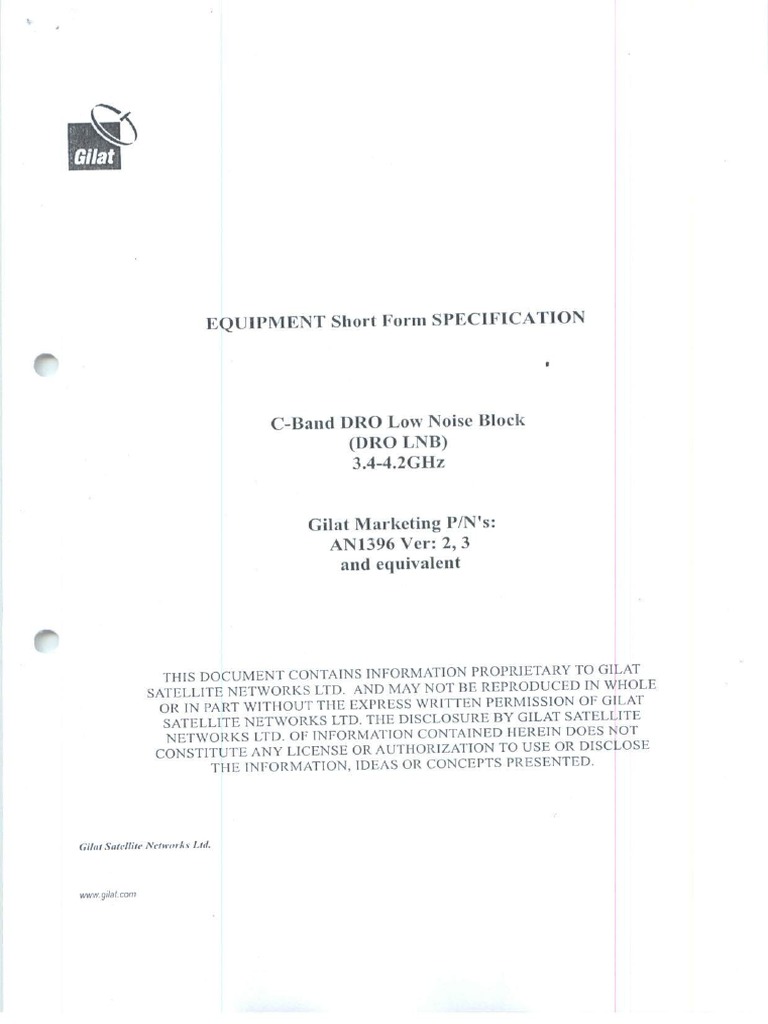 Datasheet - LNB Gillat | PDF
