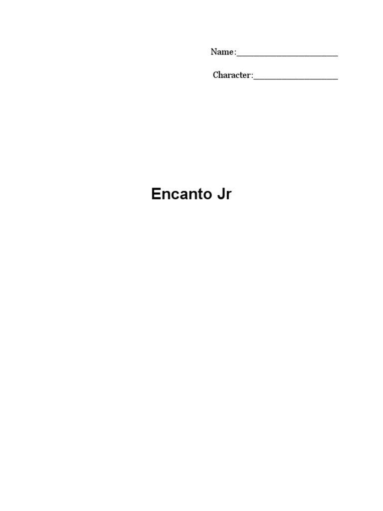 Encanto JR Actor Script | PDF
