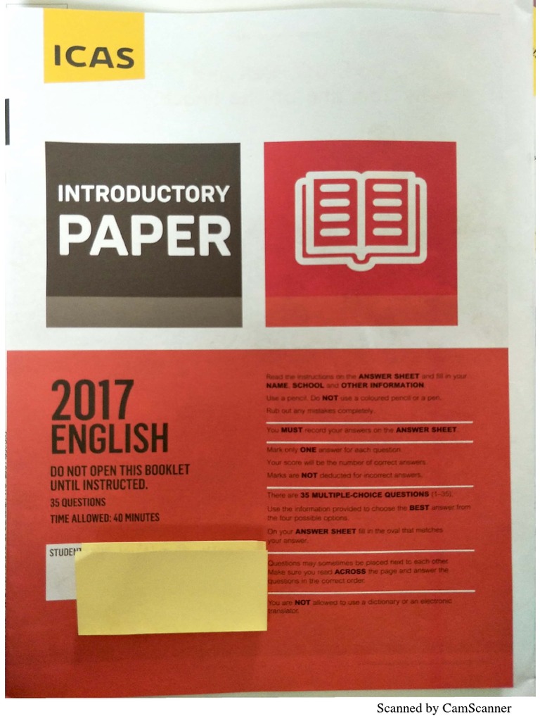 English-2017 ICAS | PDF