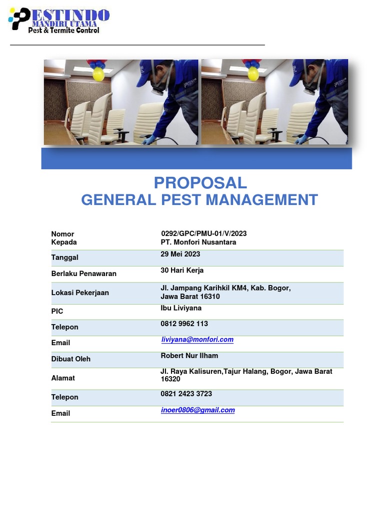 Proposal Pest Control PT. Monfori Nusantara | PDF