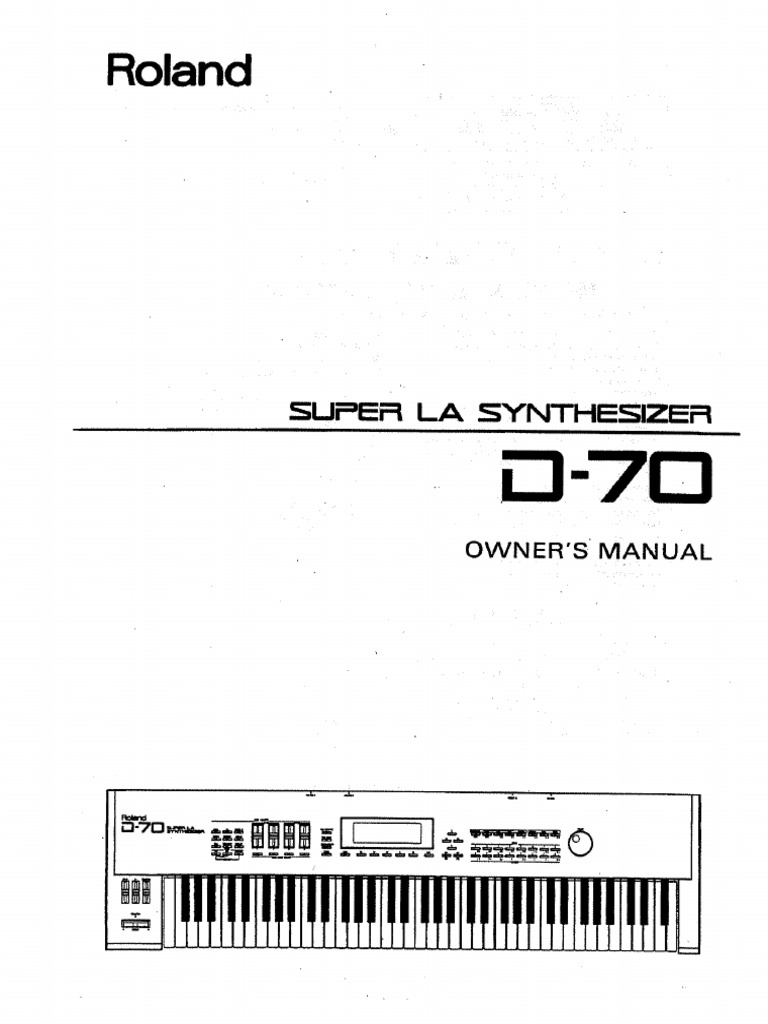 Manuale Roland D70 | PDF