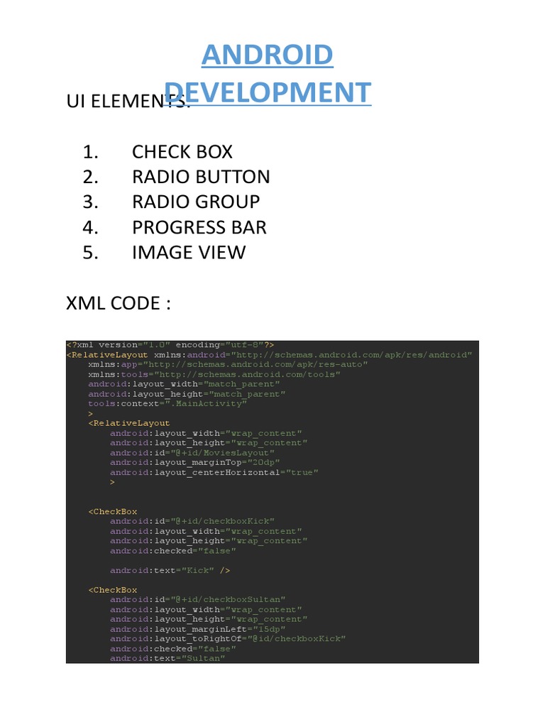 Ui Elements | PDF | Android (Operating System) | Software