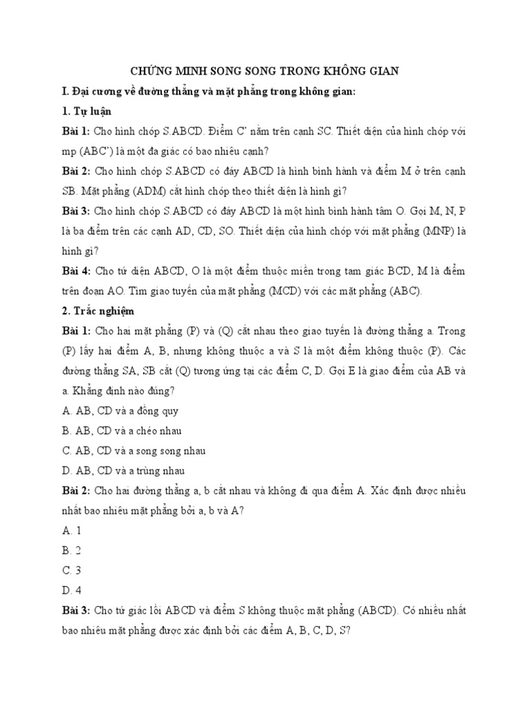 CH NG Minh Song Song Trong Không Gian | PDF