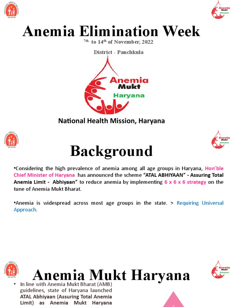 Anemia Elimination Week in Haryana | PDF | Anemia | Clinical Medicine