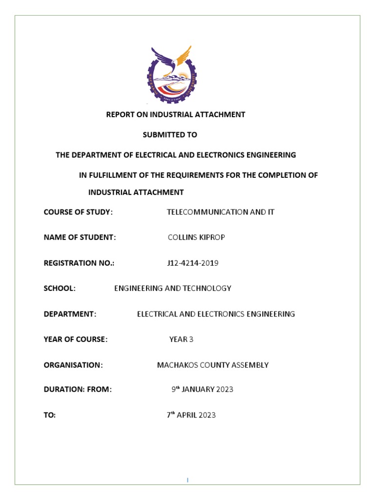 Collins Kiprop Attachment Report | PDF | Computer Network | Information ...
