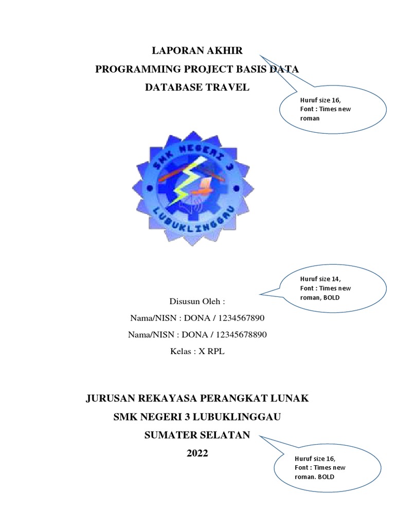 Contoh Laporan Akhir Project | PDF