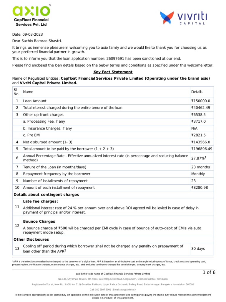 Loan Agreement | Download Free PDF | Loans | Interest