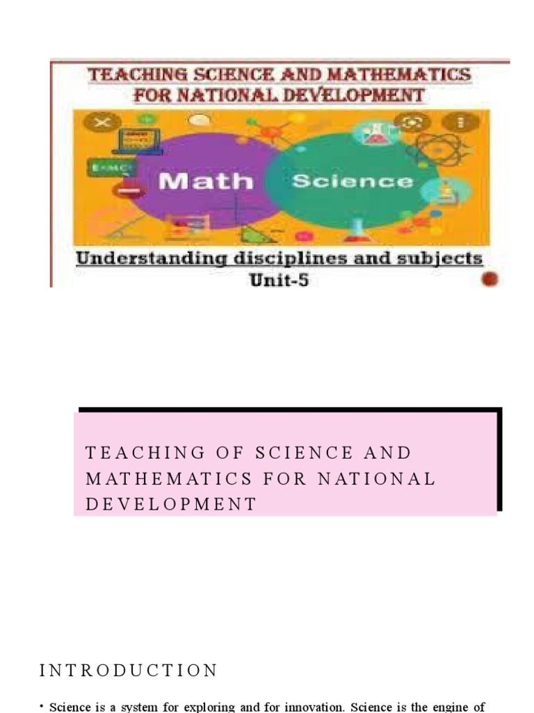Teaching of Science and Mathematics For National Development | PDF | Science | Science Education