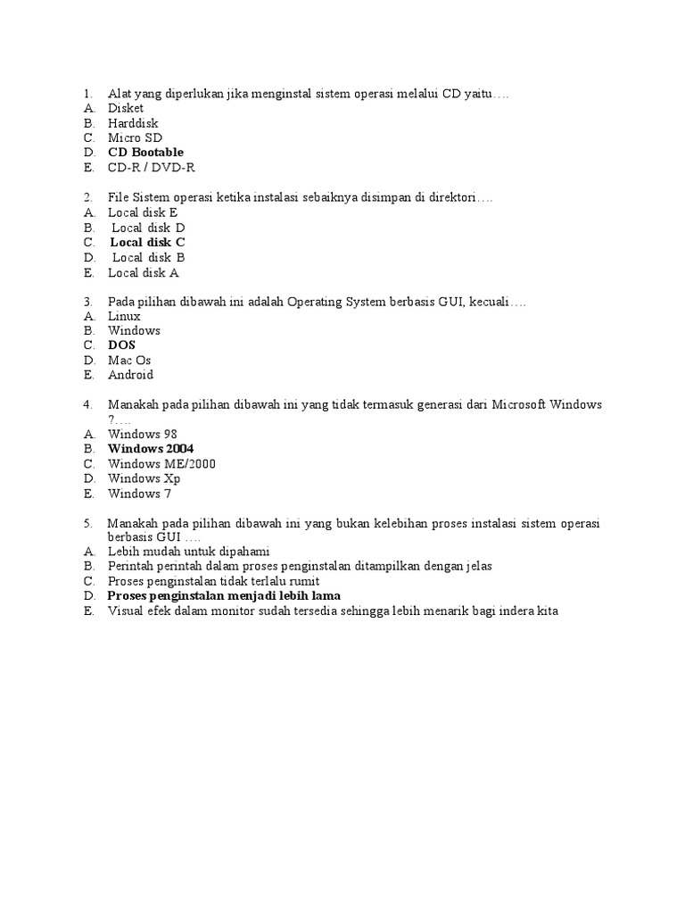 Soal ASJ Kelas 12 | PDF