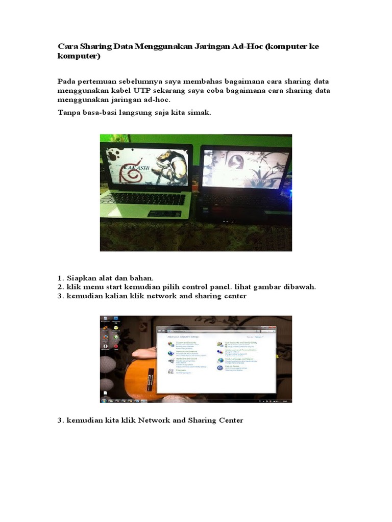 Sharing Data Menggunakan Jaringan Ad-Hoc | PDF