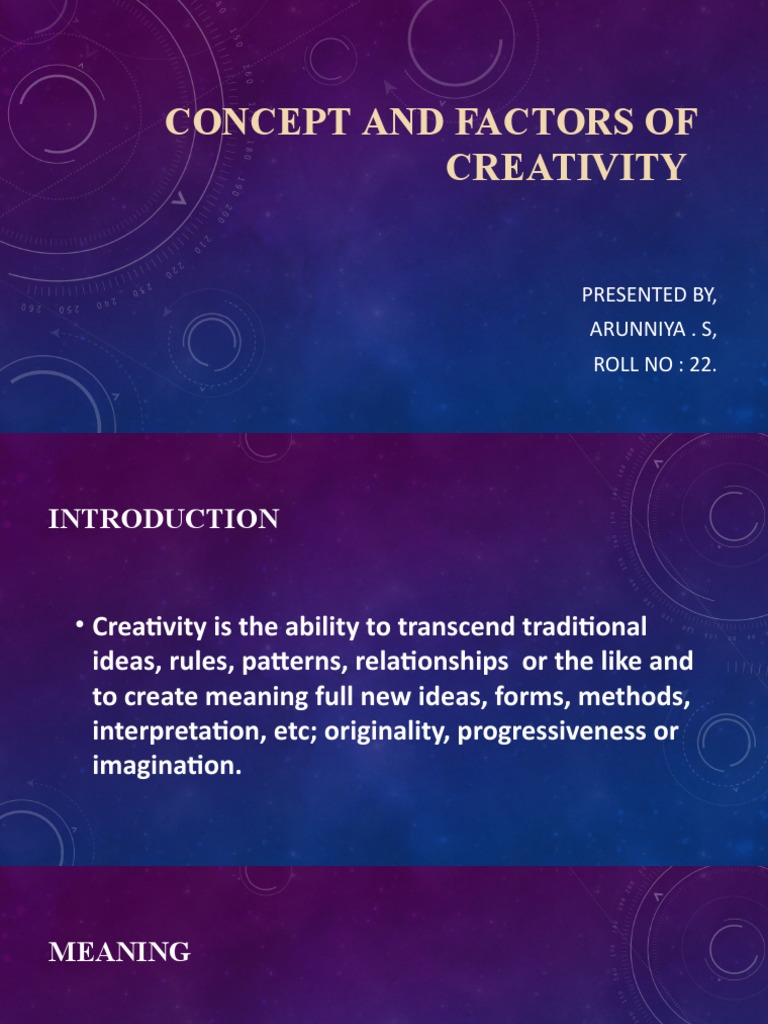 Concept and Factors of Creativity | PDF