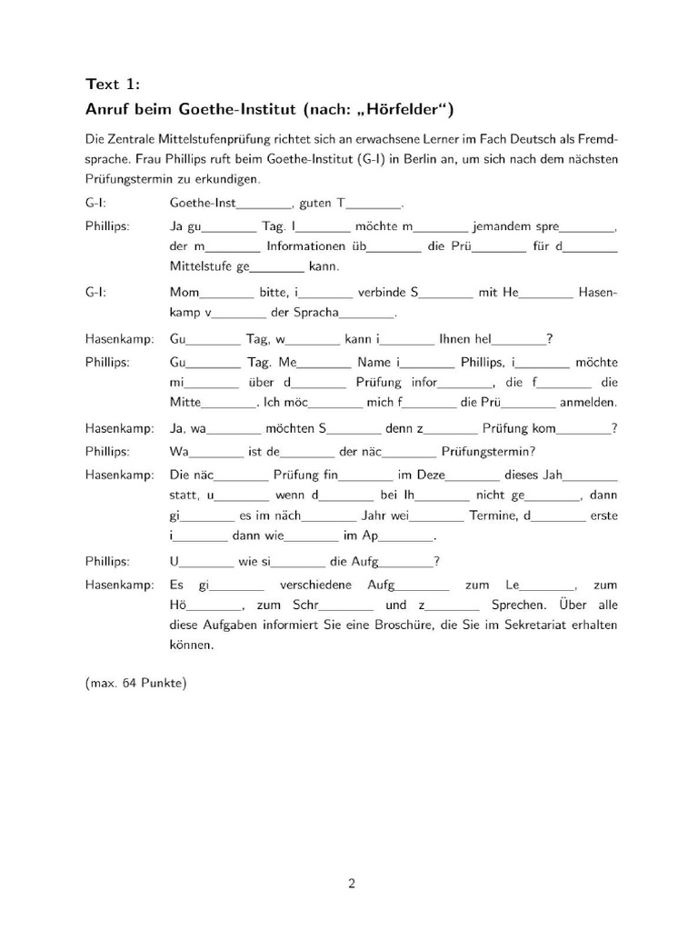 C-Test-Übungen-Nur Aufgaben | PDF
