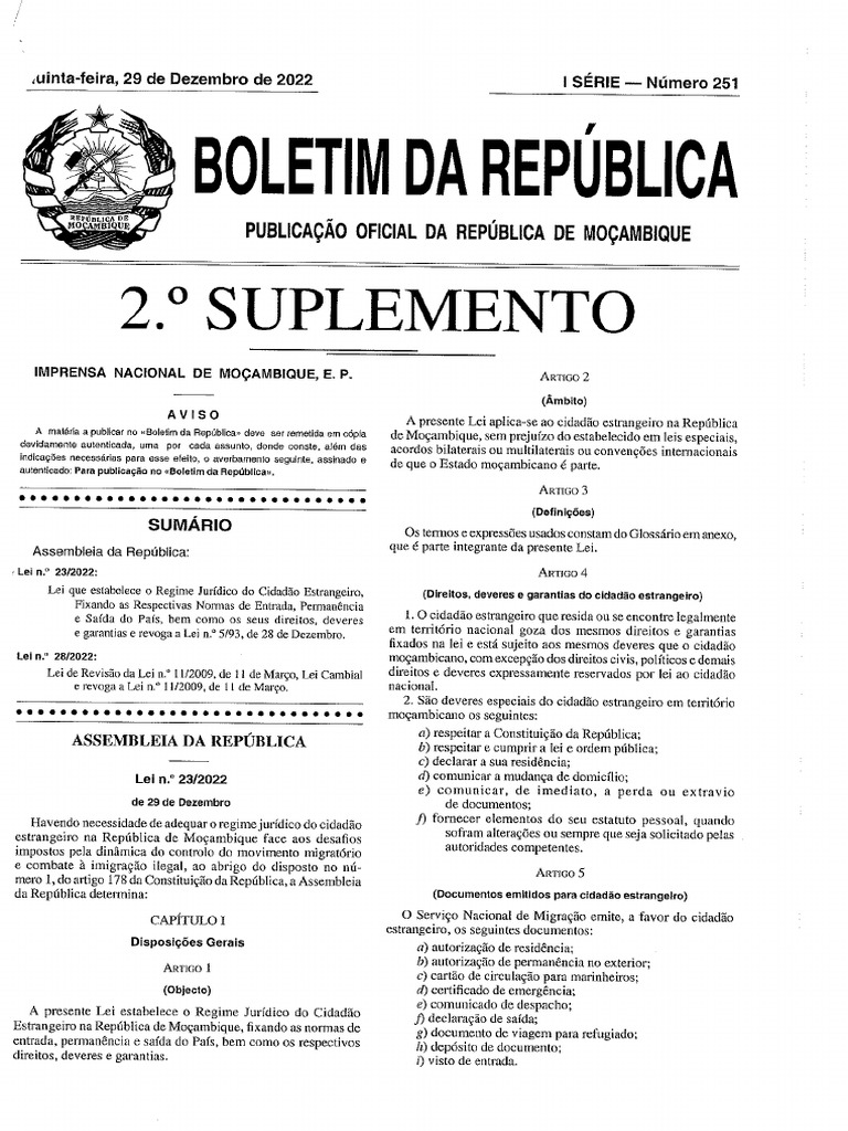 Lei 23 2022 | PDF