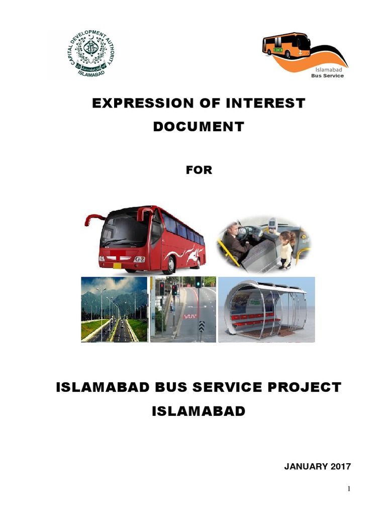 Expression of Interest Document: JANUARY 2017 | PDF | Public Transport ...