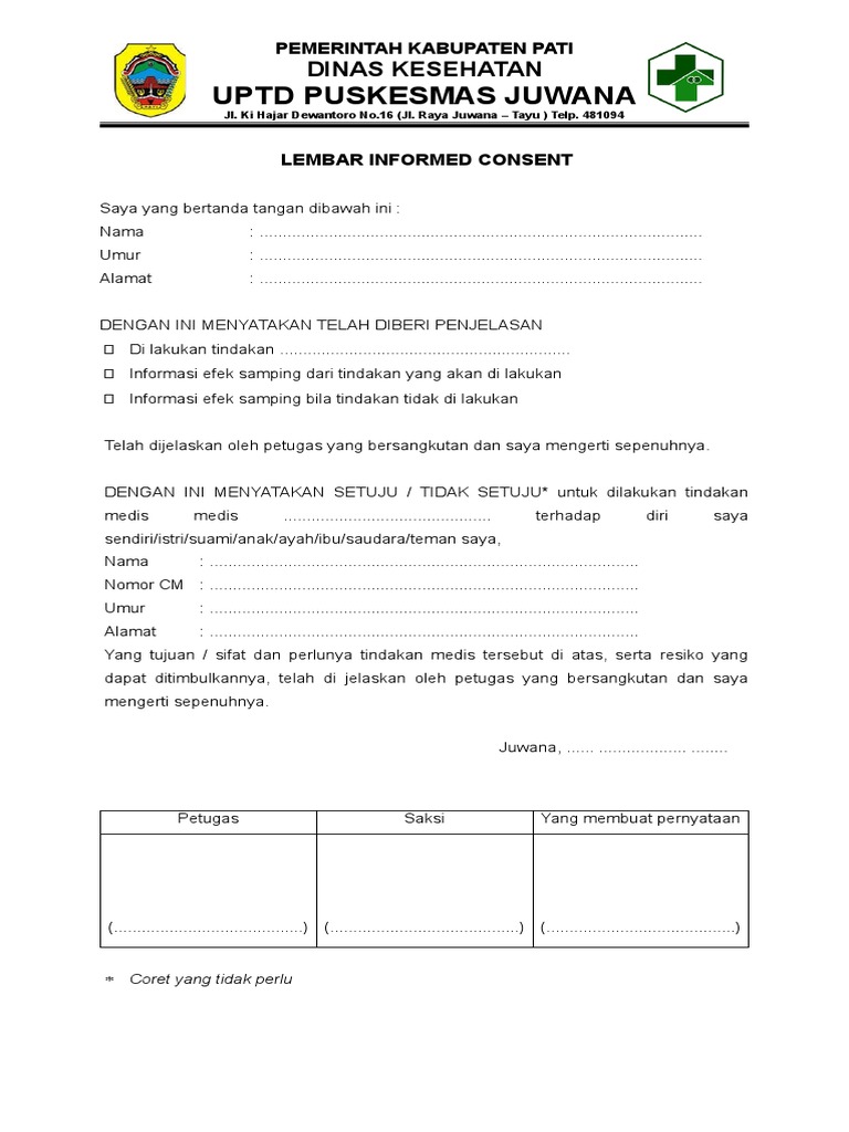 Lembar Informed Consent | PDF