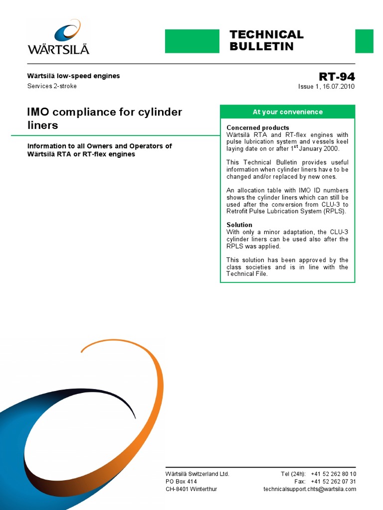 RT-94 - IMO Compliance For Cylinder Liners | PDF