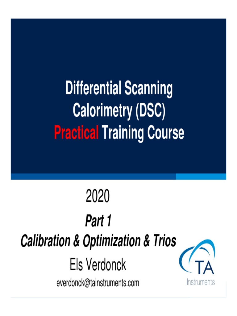 DSC Calibration and Optimization Guide | PDF | Differential Scanning ...