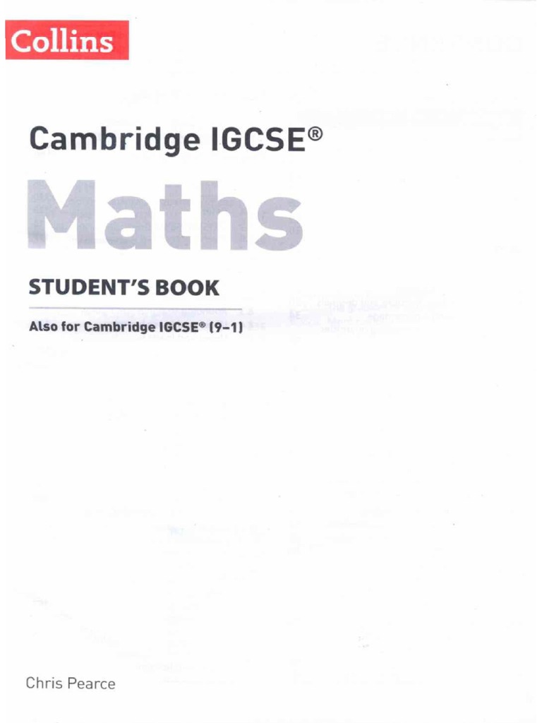 Collins Cambridge IGCSE® Maths Student Book | PDF