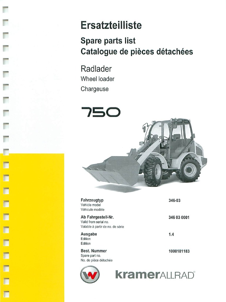 Cargadora Kramer 750 (346-03) | PDF