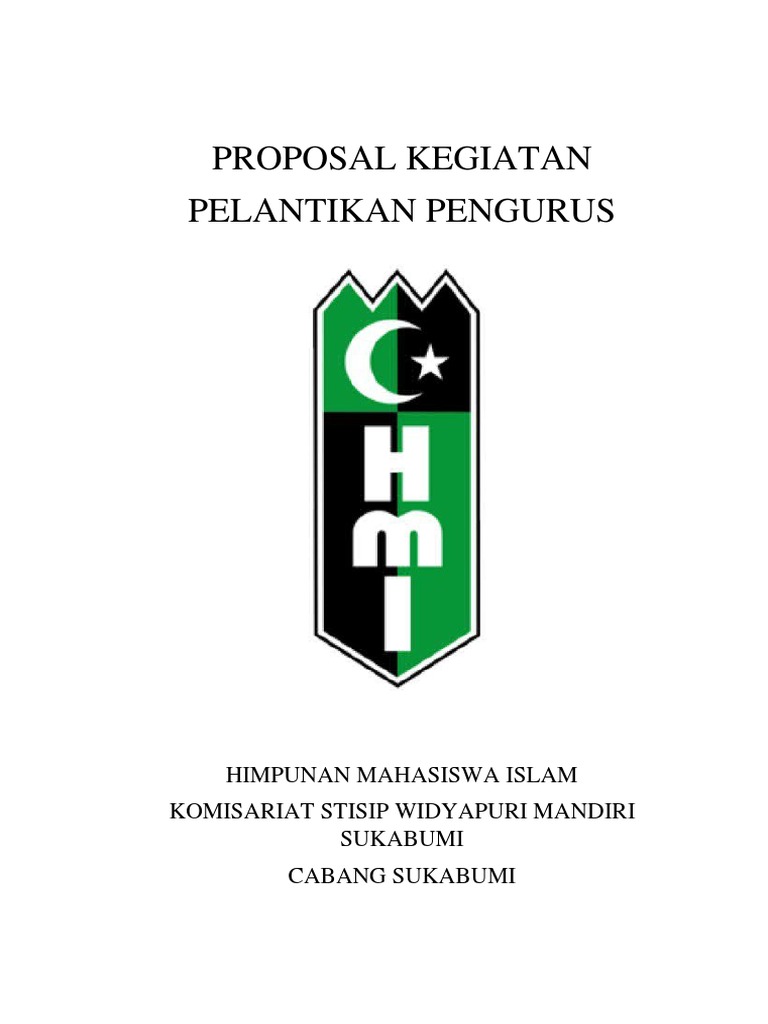 Proposal Kegiatan Pelantikan Hmi Untuk Cabang | PDF