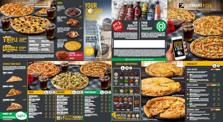 Debonairs Takeaway Delivery Halaal | PDF | Pizza | Menu