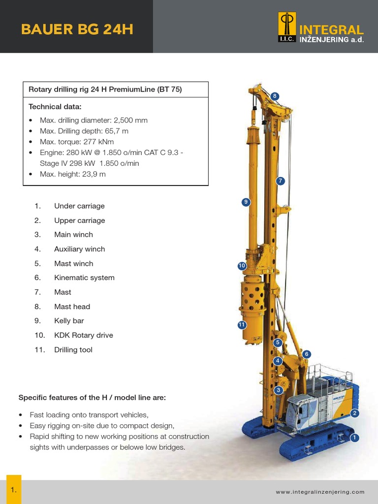 Rotary Drilling Rig Specs | PDF