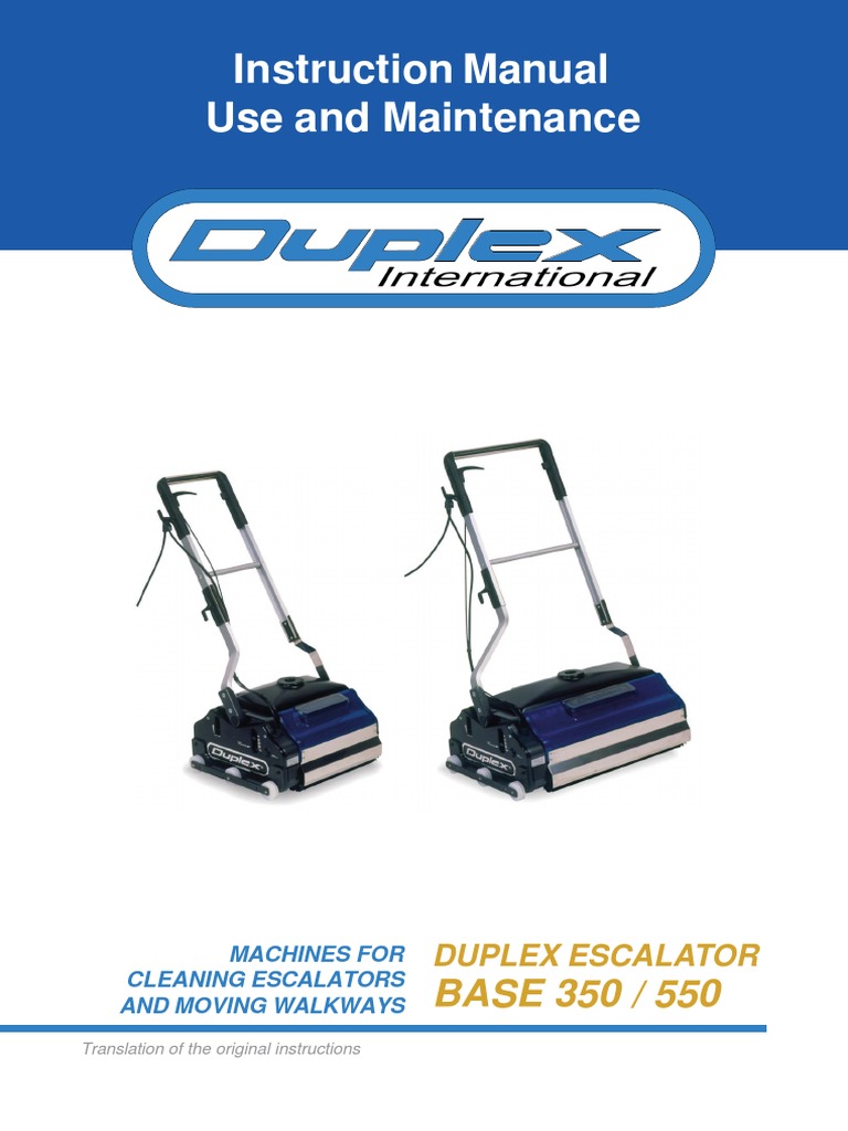 Duplex Escalator Cleaning Guide | PDF | Escalator | Washing Machine