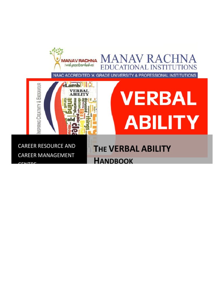 The Verbal Ability Handbook | PDF | Word | Vocabulary