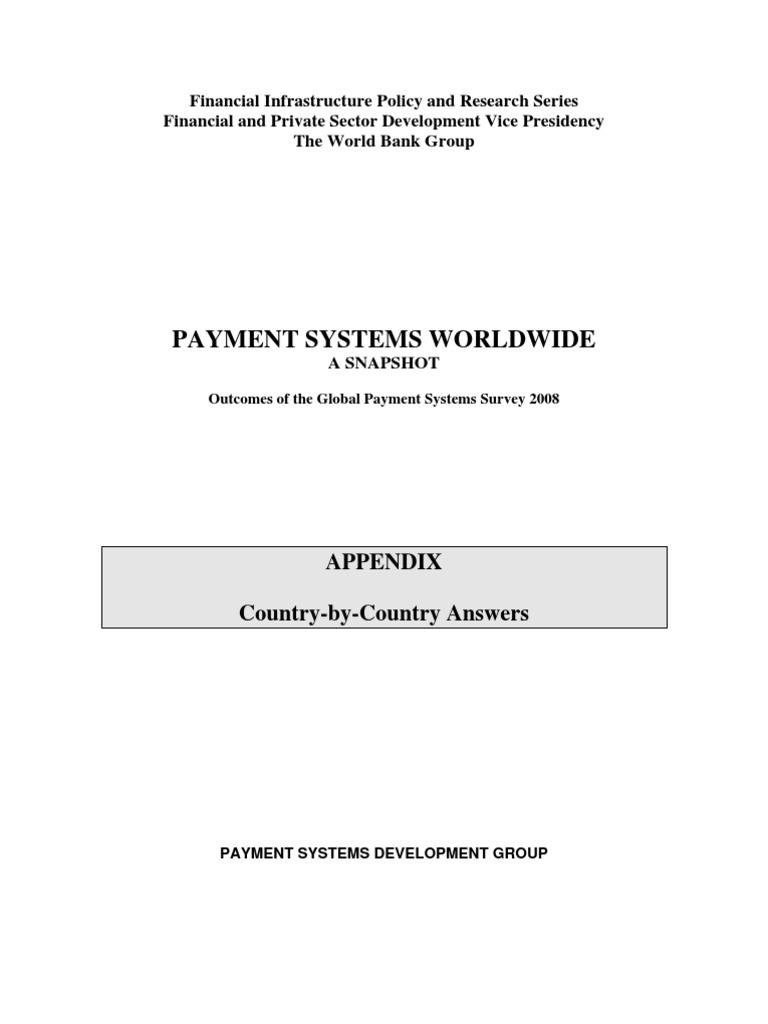 Payment Systems Worldwide: Appendix Country-by-Country Answers | PDF ...