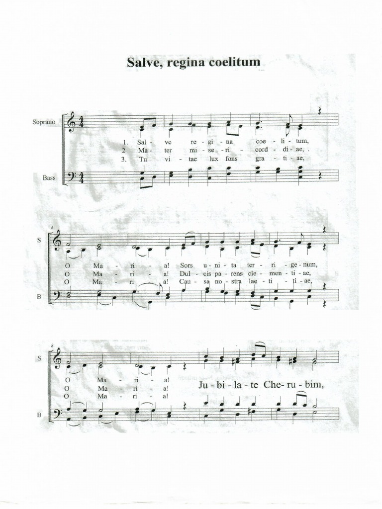 Salve Regina Coelitum | PDF
