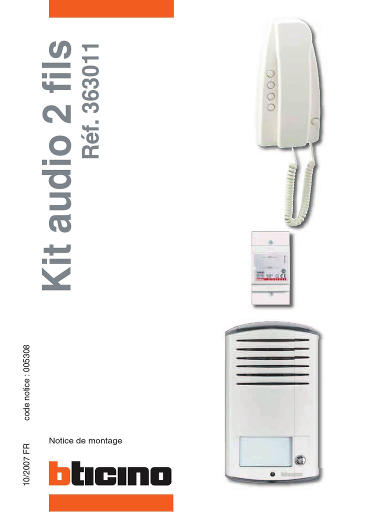 Interphone Bticino Notice