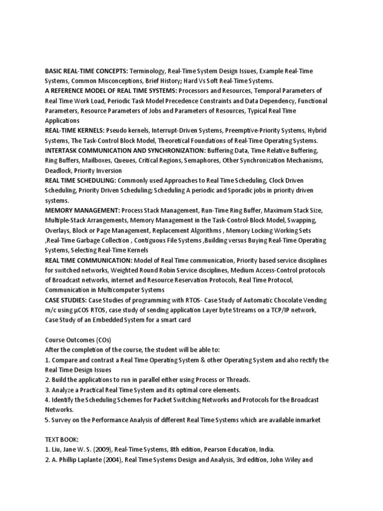 RTOS | PDF | Scheduling (Computing) | Real Time Computing