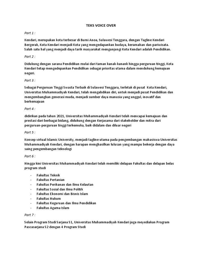 Teks Voice Over | PDF