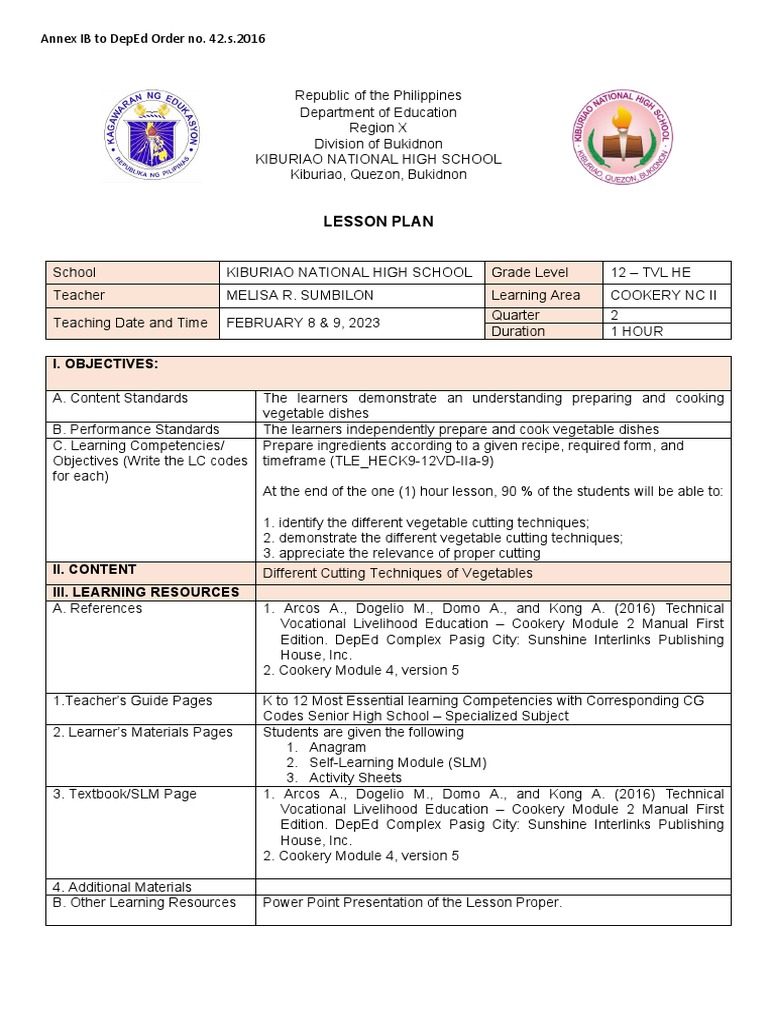 Lesson Plan For Demo Teaching | PDF | Constructivism (Philosophy Of ...
