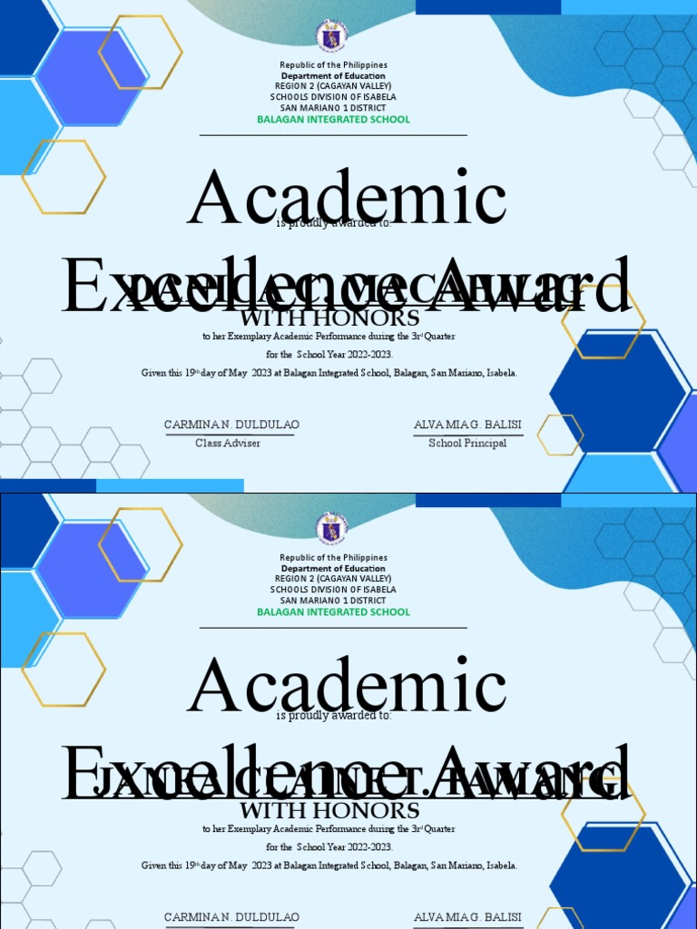 Blue Creative Employee Award Certificate | PDF