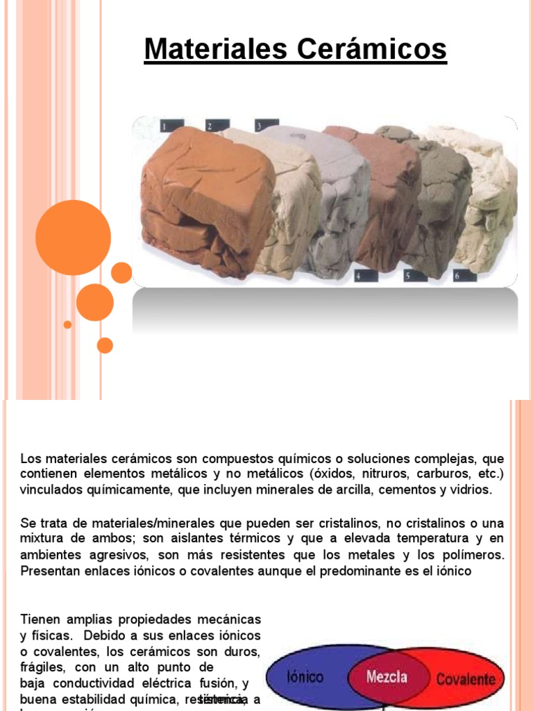 Propiedades y Tipos de Materiales Cerámicos | PDF | Cerámica | Ciencia ...