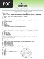 Science 7 4th Quarter Summative Test | PDF | Longitude | Latitude