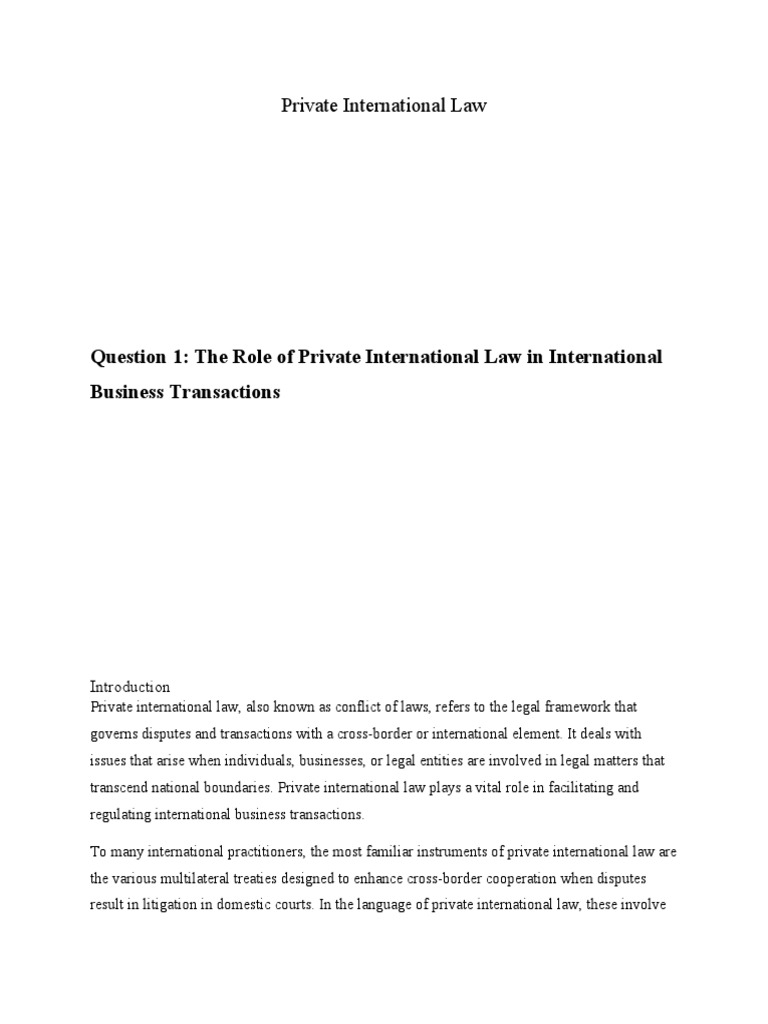 Private International Law in Business | PDF | Arbitration | Jurisdiction